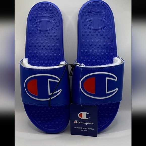 Champion | Shoes | Champion Mens Slides 2 New With Tag Royal Blue ...